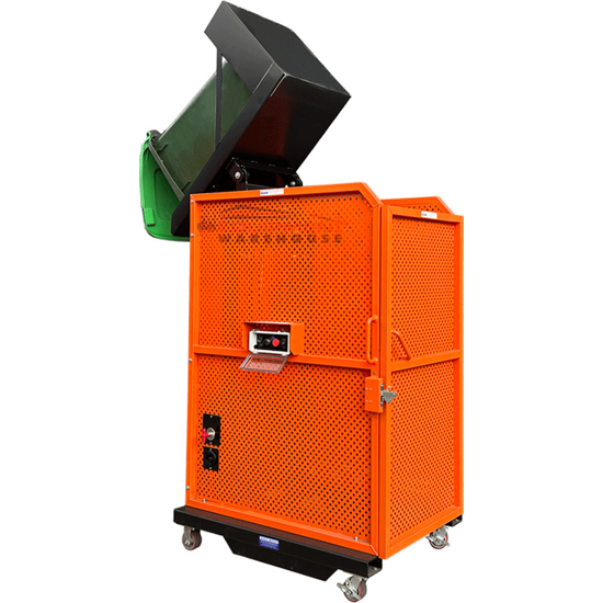 500kg Electric Hydraulic Wheelie Bin Tipper with Gate | Pallet Hooks ...